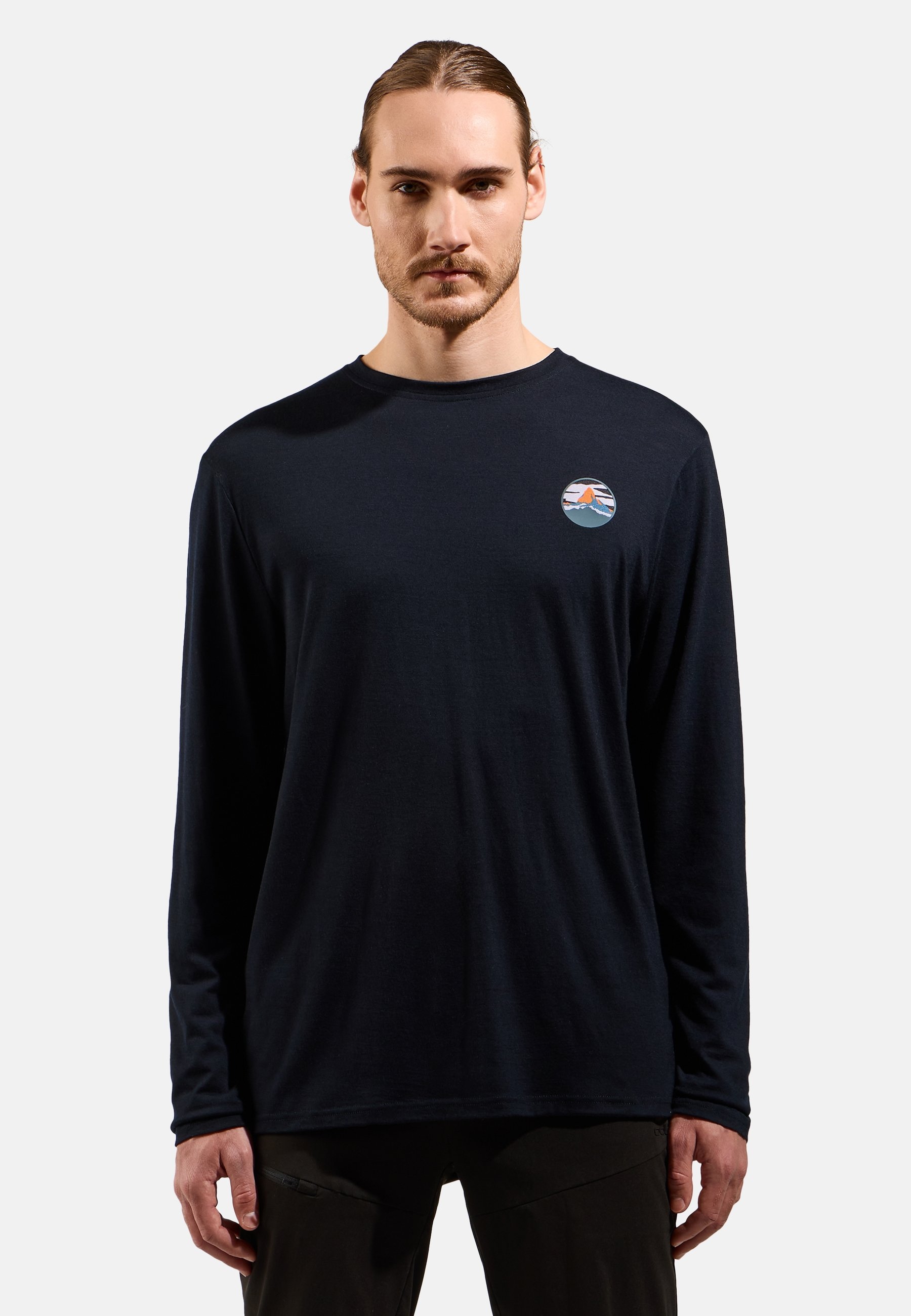 Ascent Merino 160 Langarmshirt mit Matterhorn-Motiv in black ...